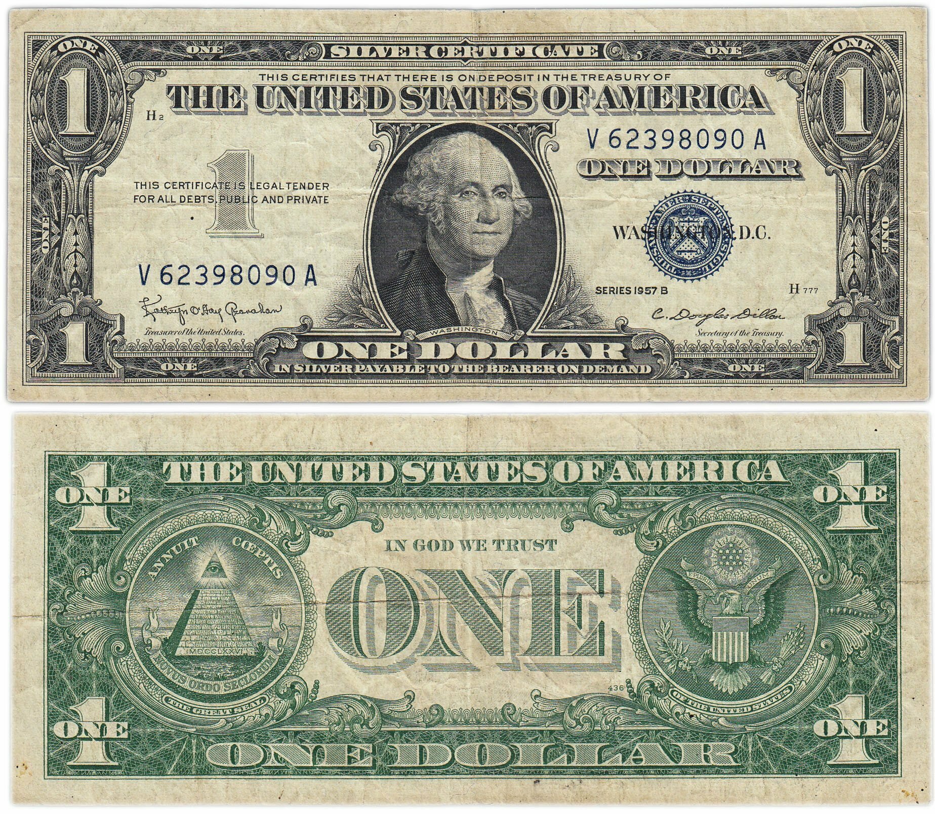 США 1 доллар 1957B года Pick 419b