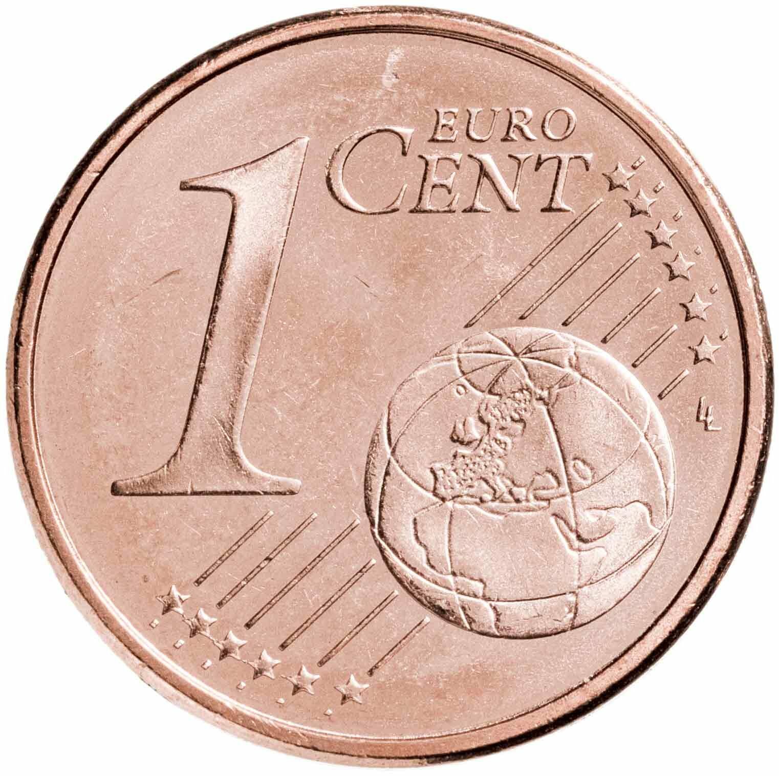 Испания 1 евро цент cent 2016, Сталь, в сохранности UNC