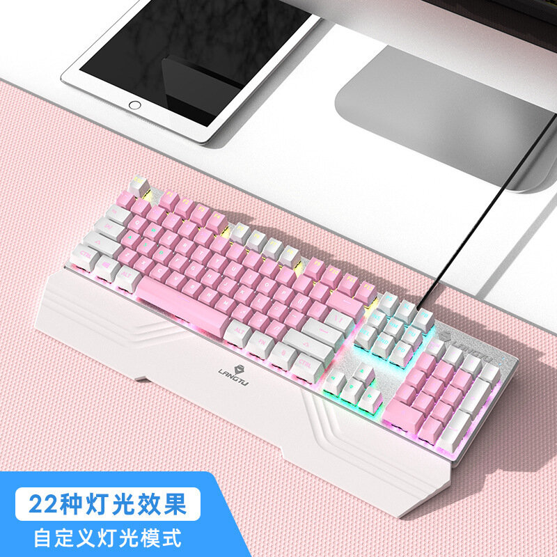 Клавиатура Langtu G700 механическая для игр 104 клавиш проводная для офиса и гейминга с переключателями Cherry/Chai/Red