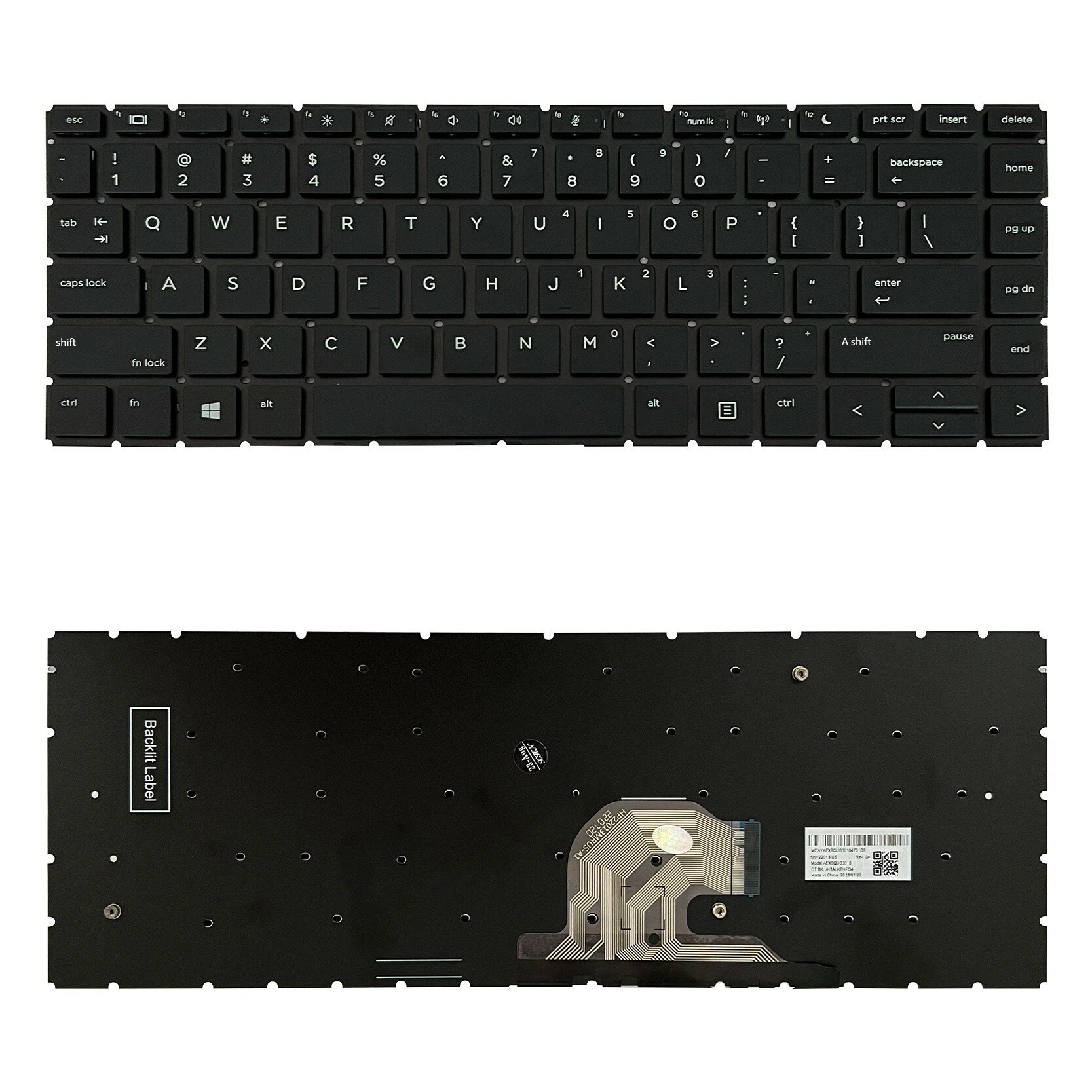 Заменяемая клавиатура для ноутбука HP 440 G7, 445 G7, 440 G6, 445 G6, 445R G6, HSN-Q15C - Стандартная подсветка