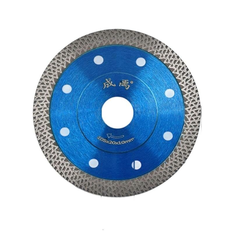 Диск для резки мрамора и керамики, Синий - Пильное полотно с фланцем