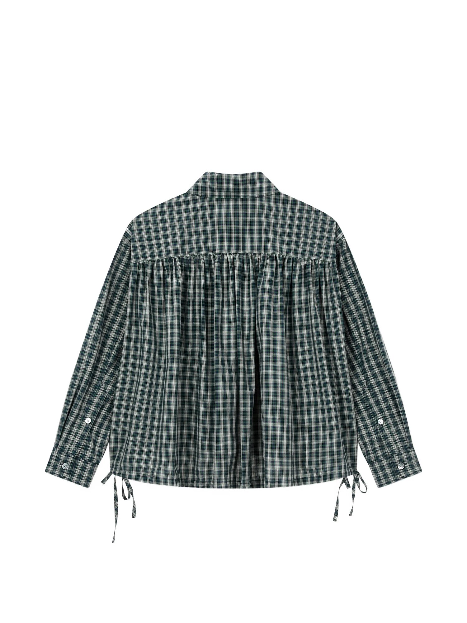 Рубашка STUDIO TOMBOY Check-pattern shirt, размер OneSize, зеленый, — фото 1