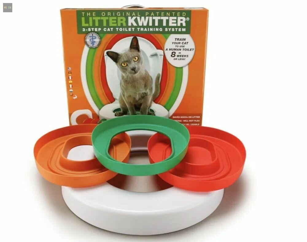 Система приучения кошек к унитазу Litter Kwitter, туалет для кошек на унитаз