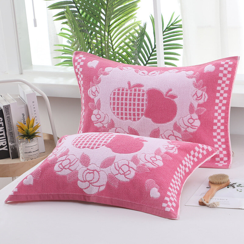 Набор подушек и полотенец из чистого хлопка, утолщенные и увеличенные, для взрослых, свадебные, полностью хлопковые, старинные махровые полотенца для дома, впитывающие пот