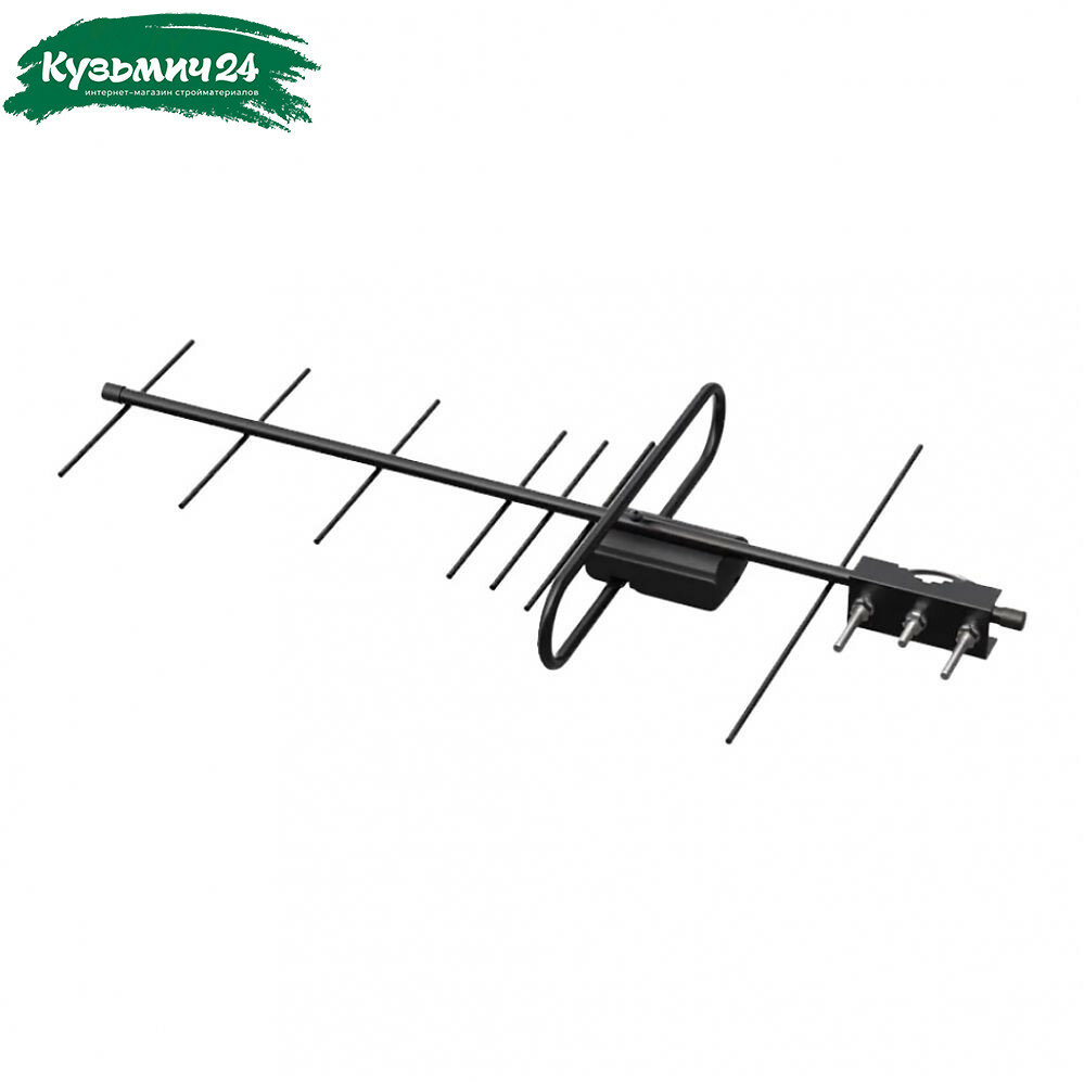 Антенна наружная Locus Эфир 08AF Turbo, активная, для цифрового ТВ DVB-T/T2, с балансным усилителем, стальная, 1 шт