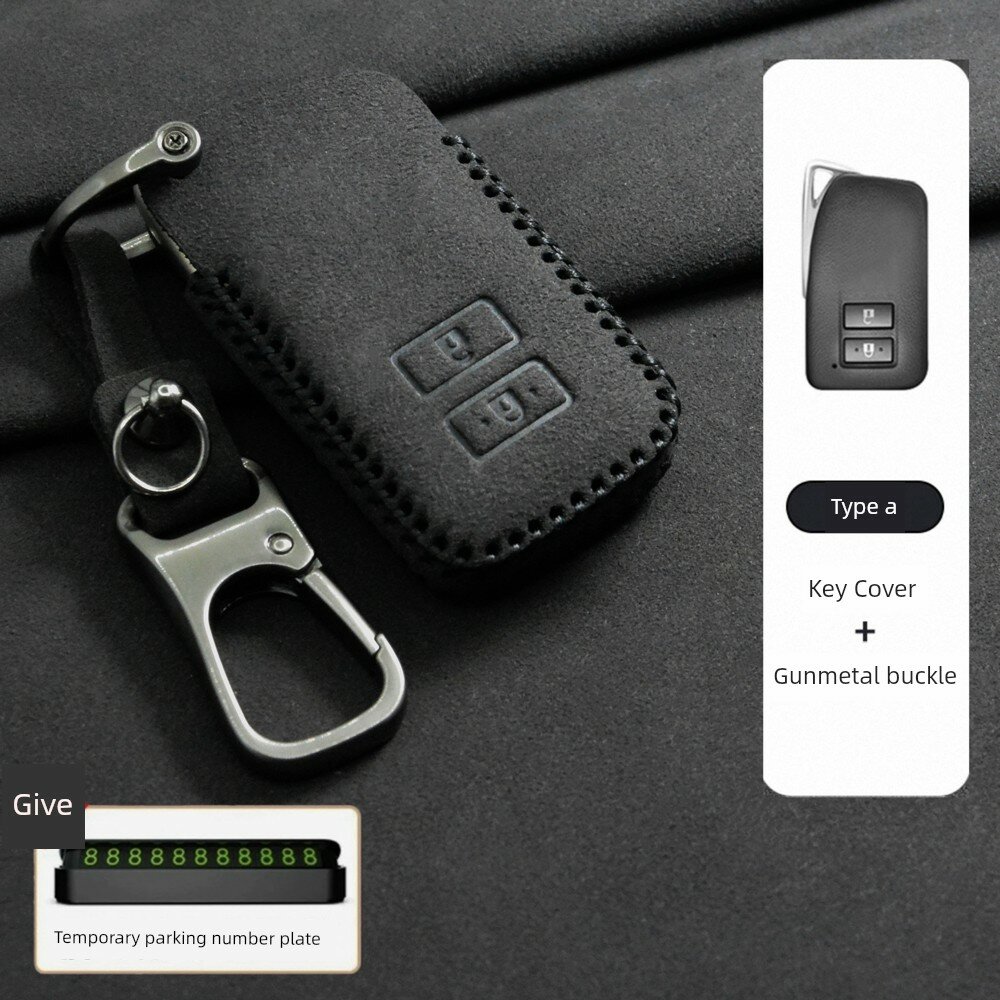 Премиум-алюминиевый брелок для Lexus ES200/ES300H/LS350/LS500 - стиль А, черный брелок с квадратной застежкой