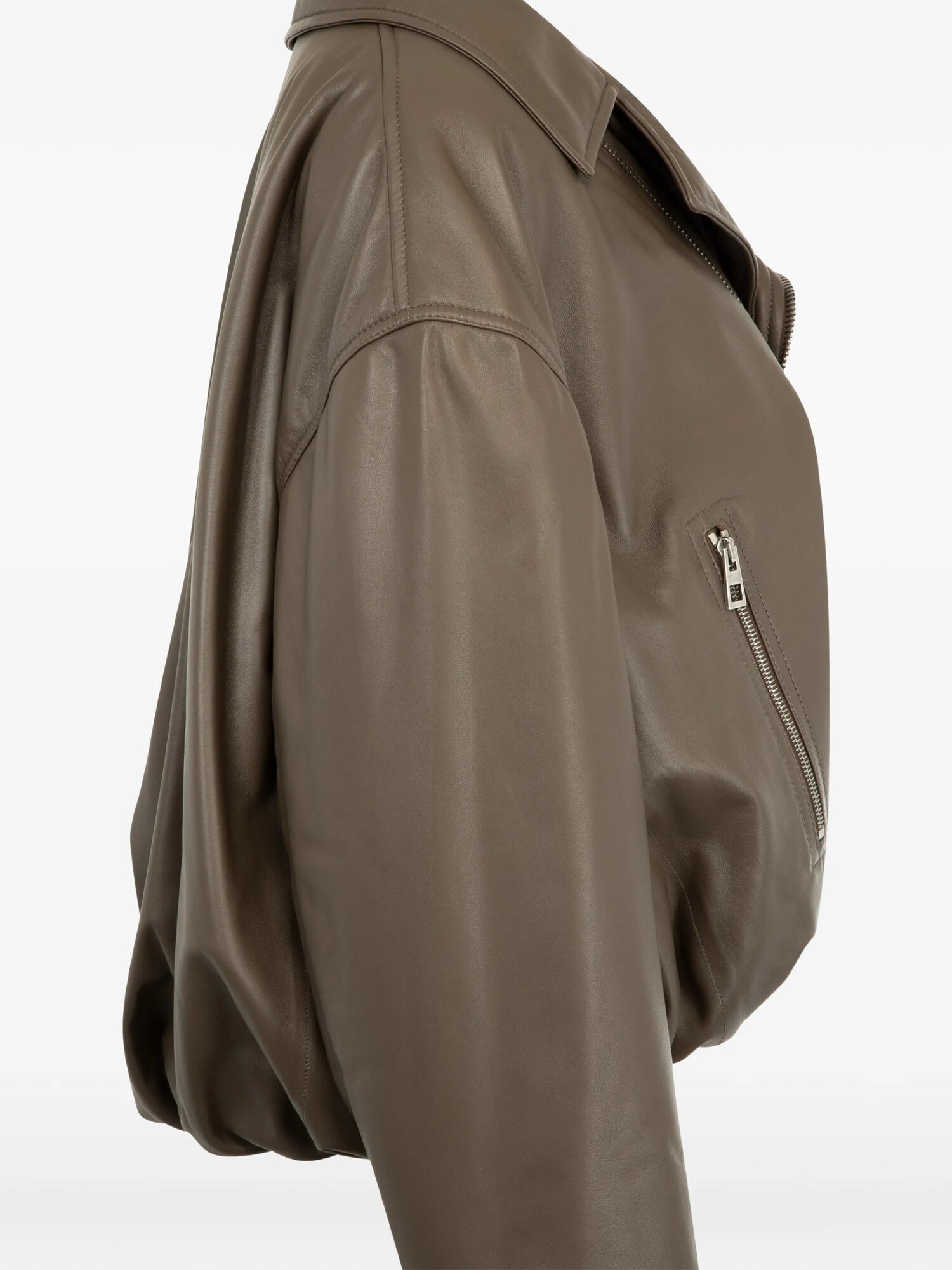 Куртка Loewe Belted biker jacket, размер 36, коричневый — фото 1