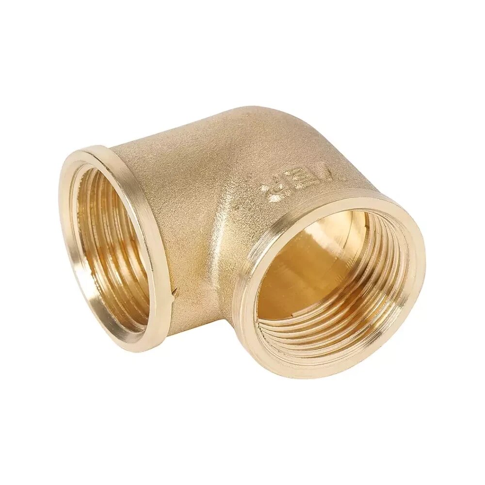 Уголок латунный VIEIR с креплением 1/2 гайка × 1/2 гайка LF03