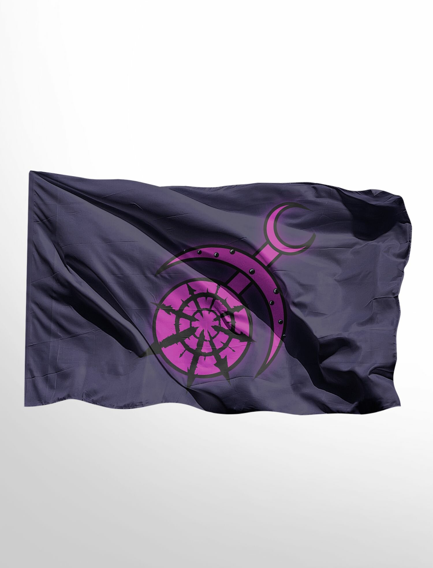 Флаг Слаанеш Звезда Хаоса Вархаммер Warhammer 40000, 70х105 см на сетке для флагштока