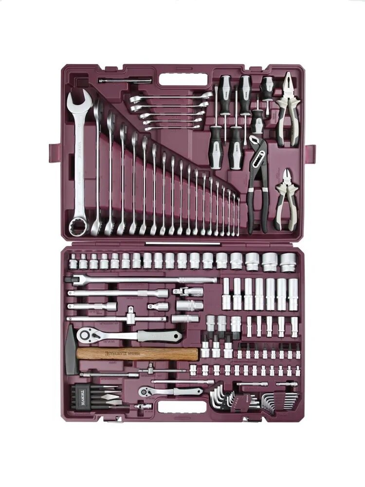 Набор инструмента универсальный Thorvik, 1/4", 1/2"DR, 128 предметов (TS128)