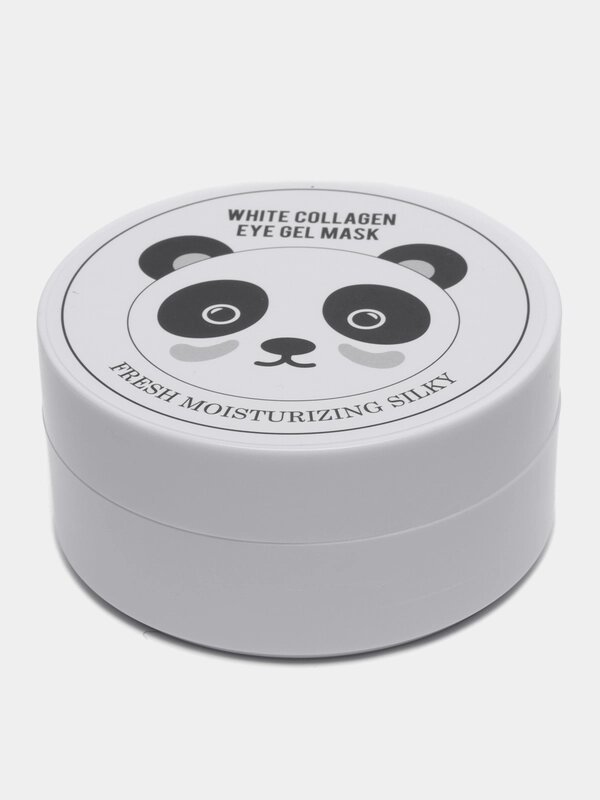 Патчи для глаз увлажняющие гидрогелевые панда, с коллагеном освежающие