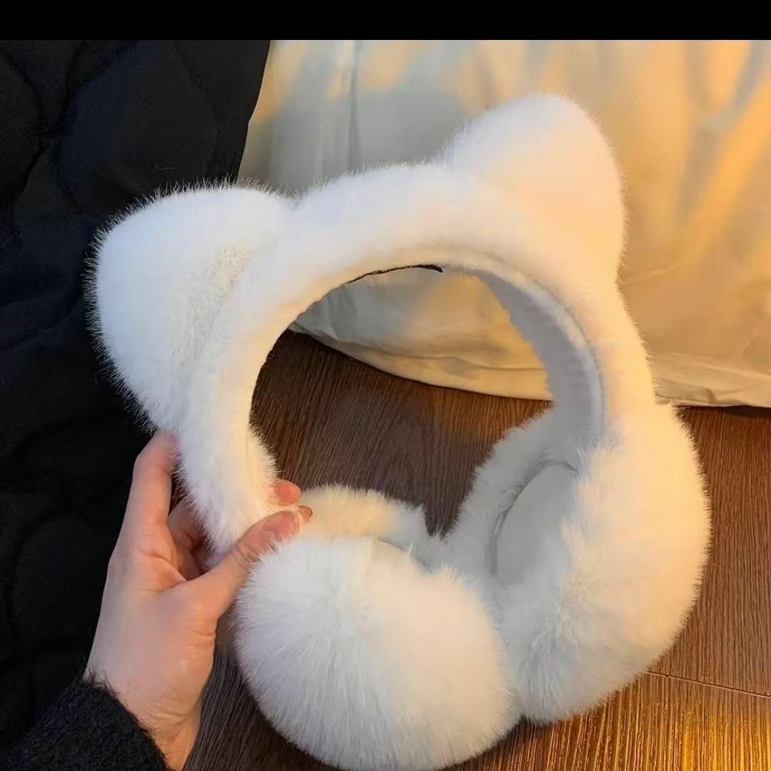 2026 Новейшие зимние наушники, милые теплые наушники с кошачьими ушками, защита ушей, плюшевые, для езды, антифриз, антихолодные наушники, складные для студентов