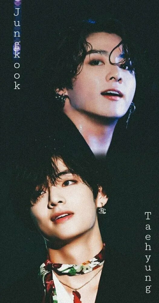 Алмазная мозаика на холсте 40х50 без подрамника "BTS Jungkook Kim Taehyung CP". Творческий набор для взрослых и детей.