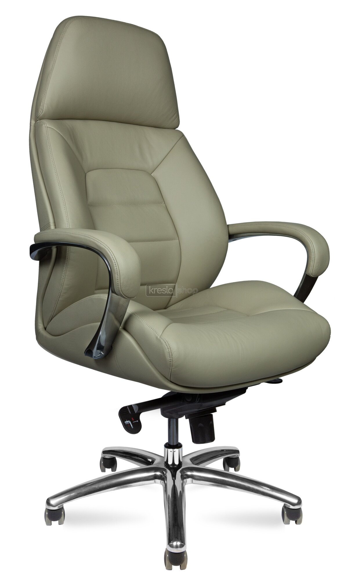 Кресло для руководителя Norden Порше / Porsche F181 LIGHT GRAY LEATHER светло-серая кожа