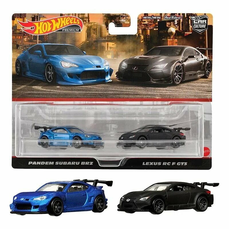 Машинка Hot Wheels коллекционная HBL96 PANDEM SUBARU BRZ & LEXUS RC F GT3