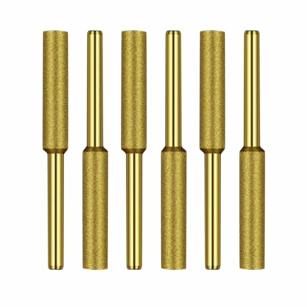 Набор из 6 алмазных заточек для цепных пил, 4,8 мм, для быстрой и точной шлифовки зубьев