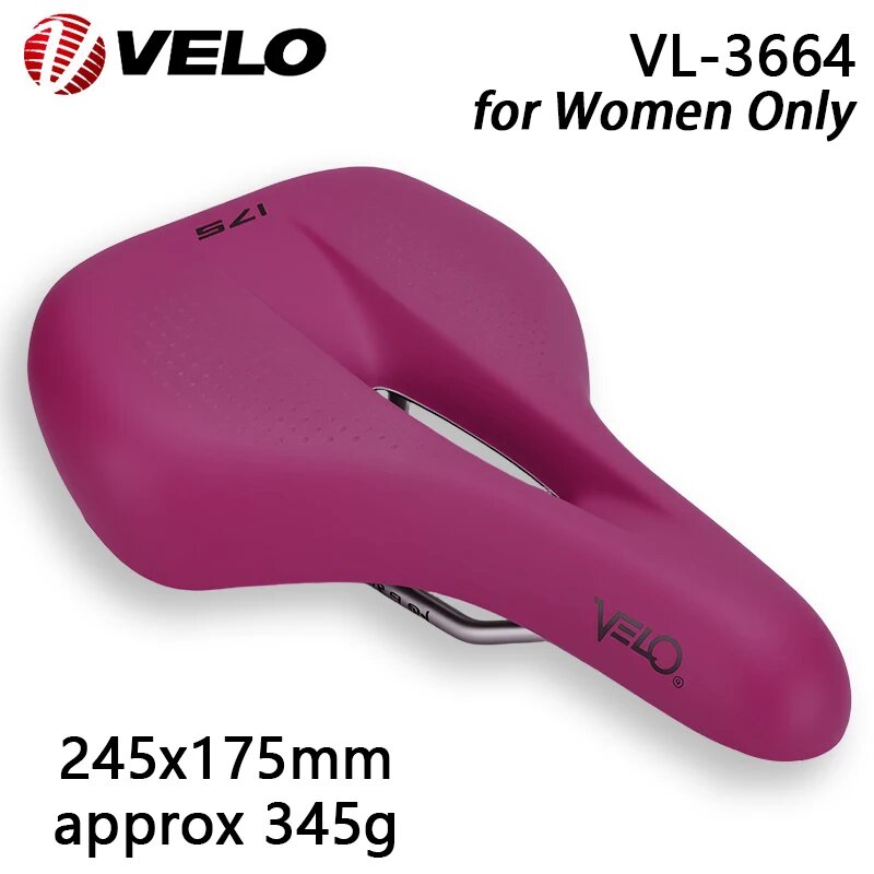 VELO Original VL-3664 седло для шоссейных велосипедов женские Фиолетовый, VL-3664 Pink 1pc