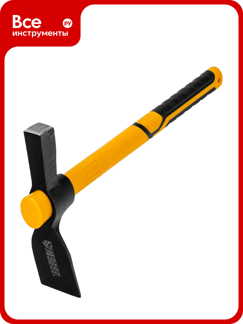 Кирка Denzel-молоток 650 г, фибергласовая обрезиненная рукоятка, 385 мм 21832