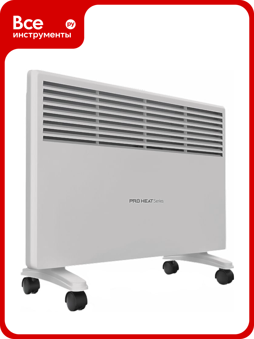 Конвектор электрический VENTSFERA (IP24) VXPN-1000, защита от перегрева, монолитный нагреватель, механический термостат