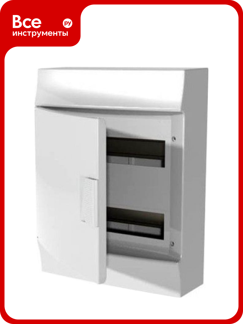 Настенный бокс ABB mistral41 24 модуля, непрозрачная дверь, с клеммами, белый 1SLM004102A3105