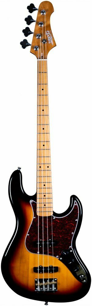 JET JJB-300 SB бас-гитара Jazz Bass, корпус печеный тополь, гриф и накладка печеный клен, цвет санбе