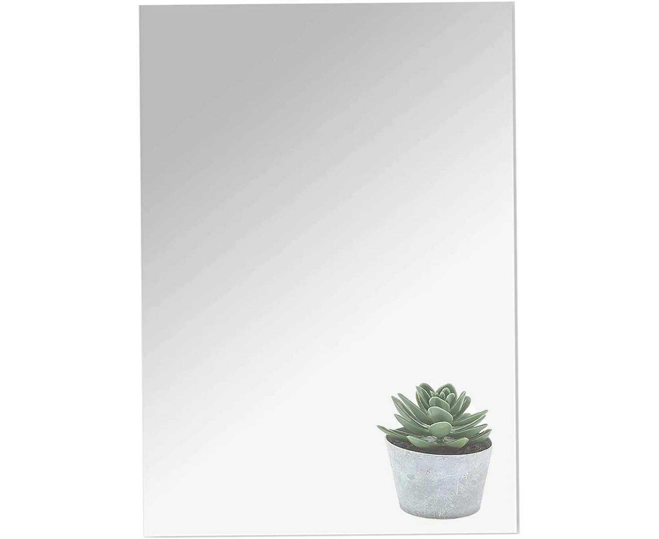 Акриловый зеркальный лист, гибкие зеркальные плитки без стекла, толщина 0.08 дюйма (2 мм), 1 шт, антиразрывный, для установки на стену, с двухсторонней пенопленкой, для детской комнаты, ванной, спальни, гостиной, офиса, для ДИЯ, в упаковке 1 мягкий линза