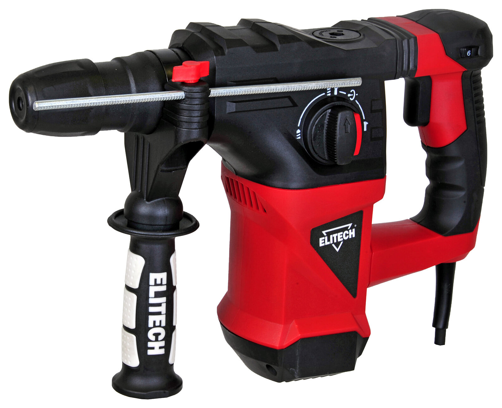 Перфоратор сетевой SDS-plus Elitech П4-32ЭМ, 1500Вт, 4,8Дж, кейс, набор оснастки, кабель 3м