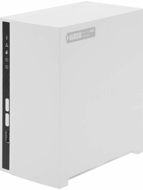 Сетевое хранилище NAS Qnap TS-233 белый