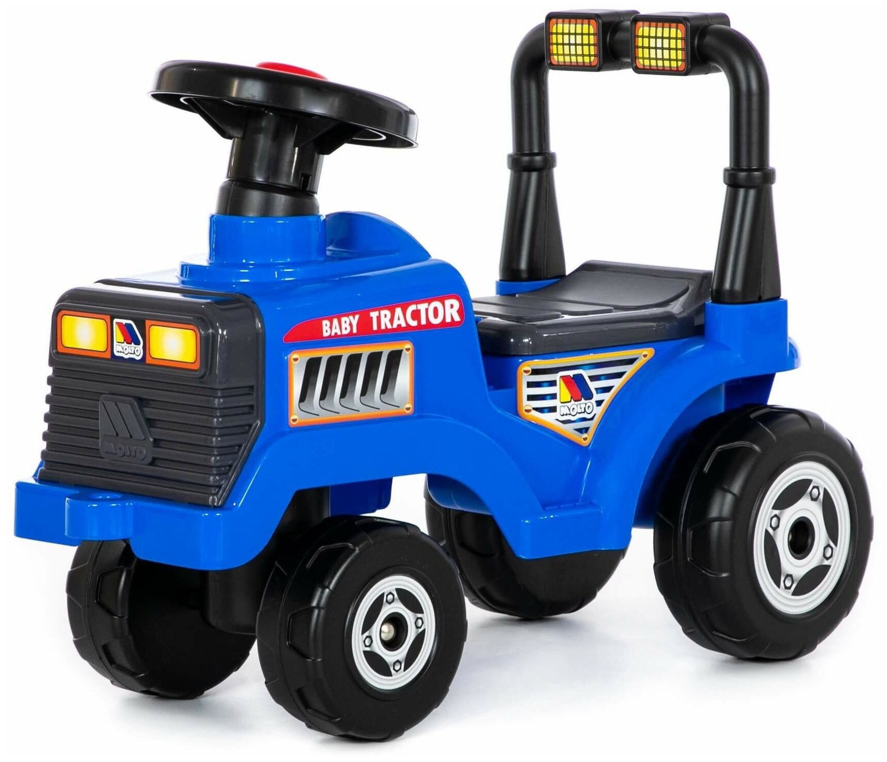 Каталка толокар трактор Митя №3 синяя полесье