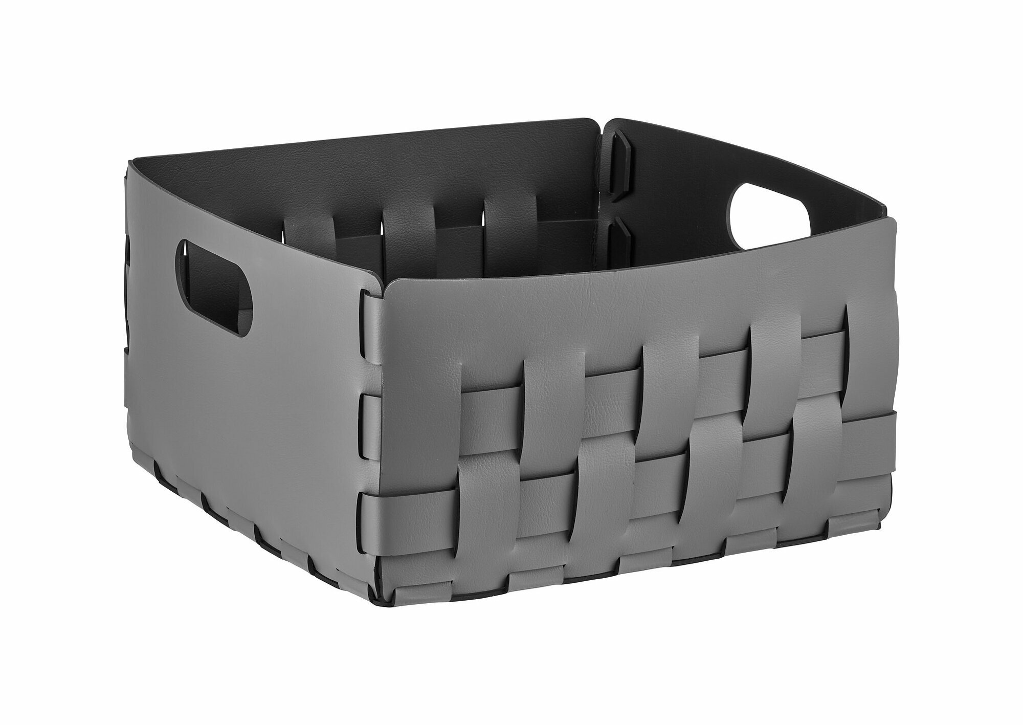 Корзина-органайзер ADJ с плетением Bottega, серого цвета 35см×35см×Н20 см