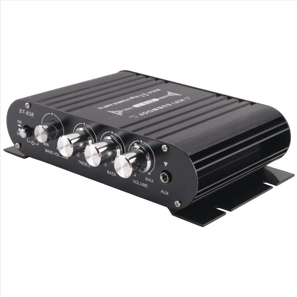 ST-838 Усилитель HIFI 2.1-Канальный Автомобильный MP3 Mini Amp AUX Вход
