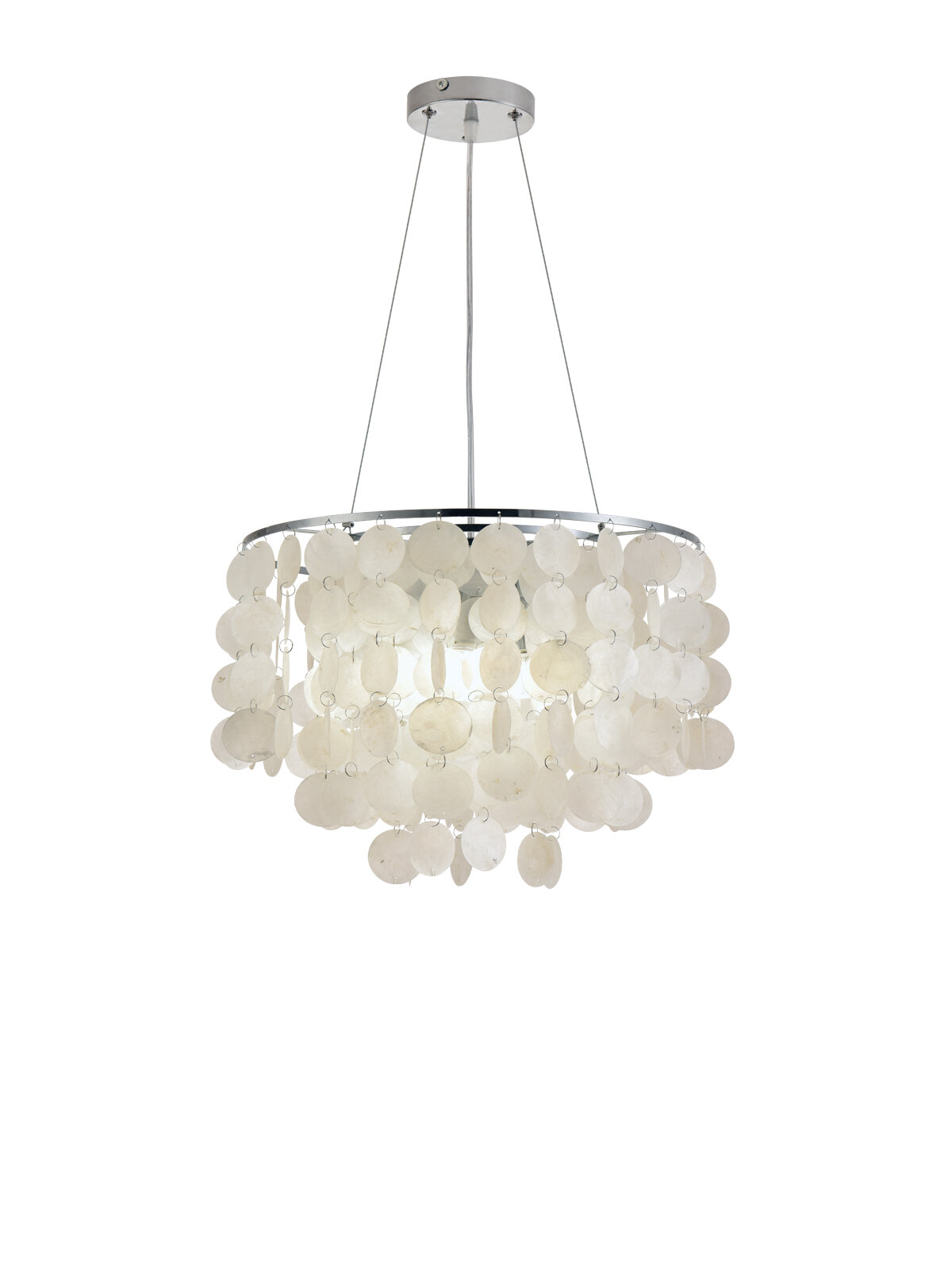 Люстра в форме ракушки для спальни или детской комнаты, хромированная.