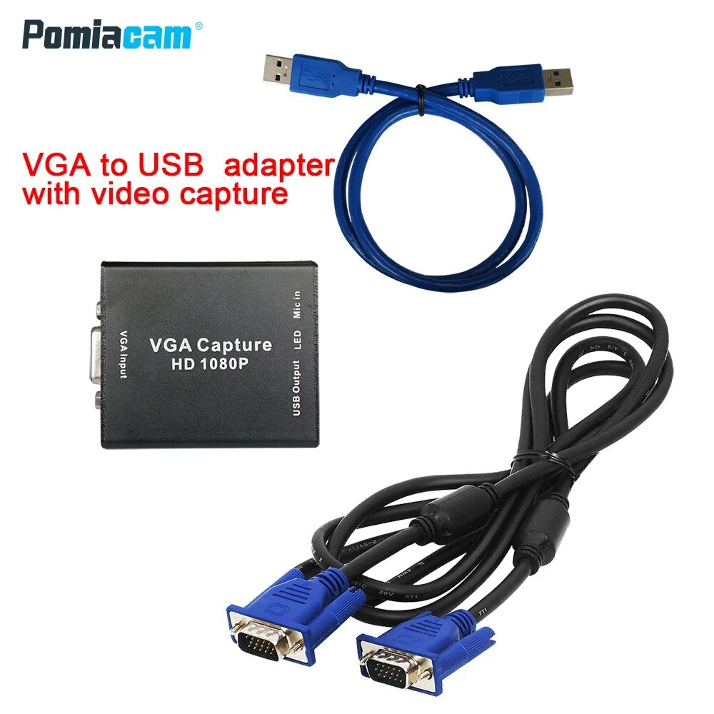 Конвертер VGA в USB POMIACAM 1080p