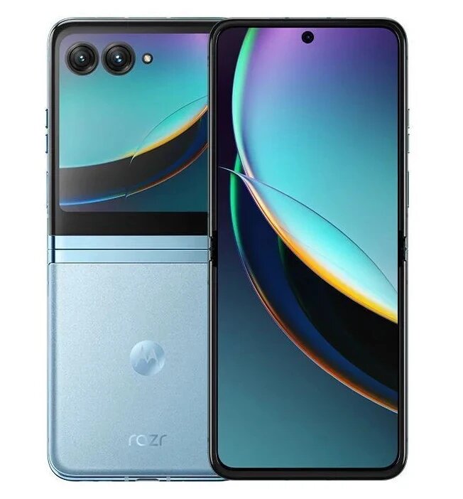 98% новый мобильный телефон Motorola Razr 40 Ultra 5G XT2321, процессор Only phone, Голубой, Синий