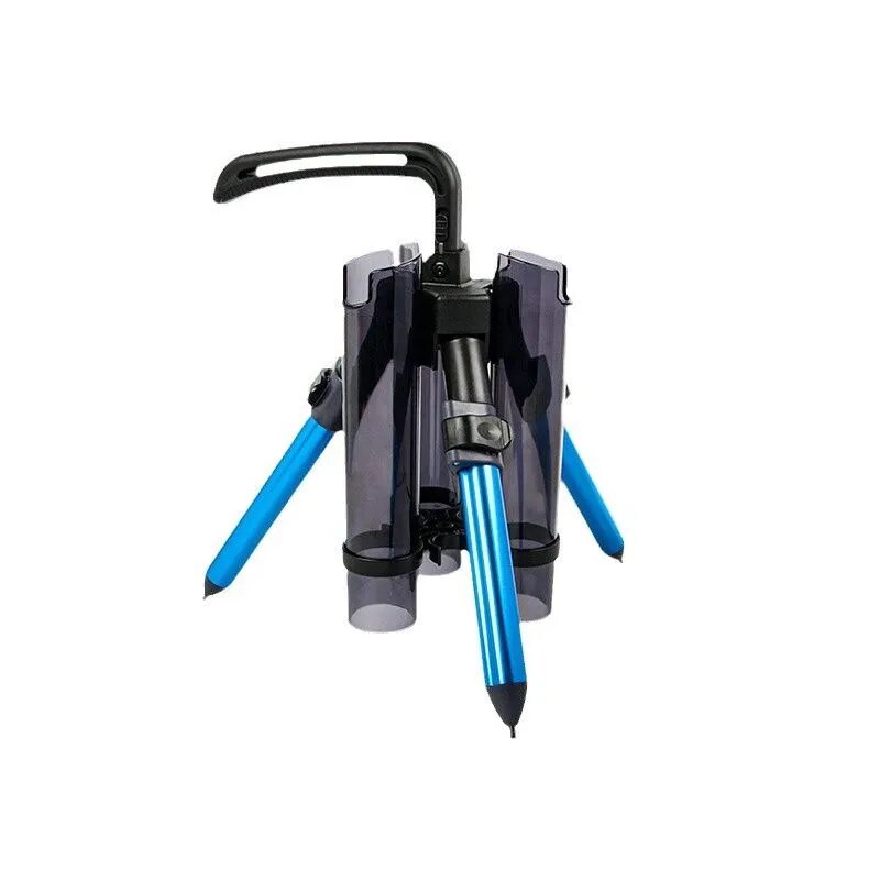 Тренога Для Рыбалки Тренога для удочек из алюминиевого сплава и полипропилена, вмещает 3 удочки