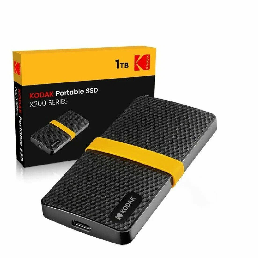 Внешний портативный SSD накопитель KODAK X200 1 ТБ USB 3.1 Gen 2