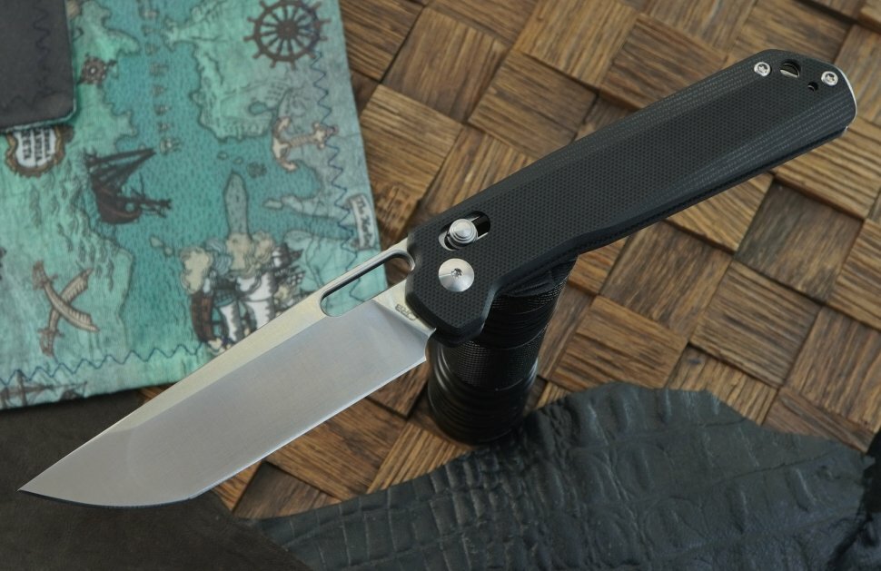 Складной нож CJRB Bellona, сталь AR-RPM9, SP, рукоять черный G-10