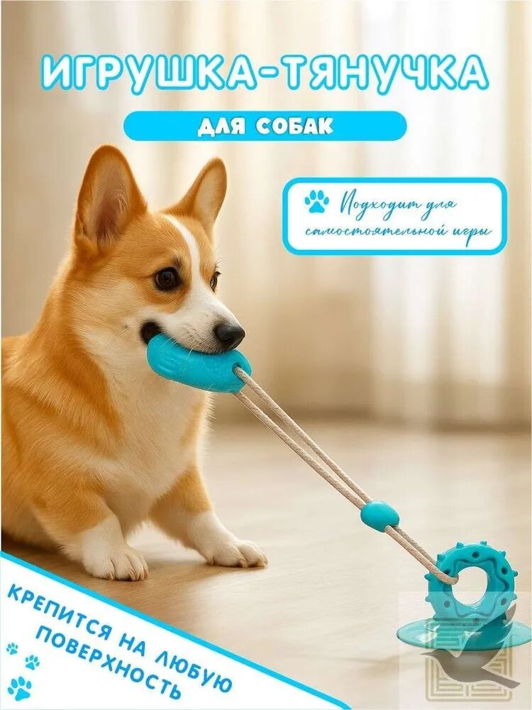 Игрушка для собак, тянучка клеющаяся к полу