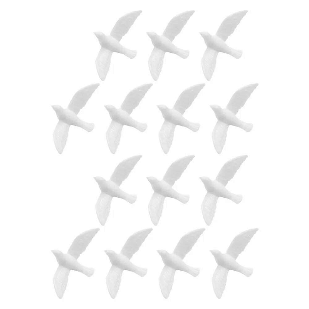 Белые Фигурки Голубей, Из Полимерной Глины, Для Ландшафтного Декора, 14 Шт