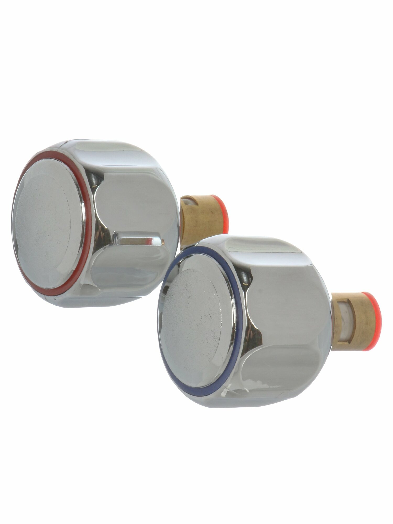 Маховик с кран-буксой ComfortFactor Эрика 70191-10, 2 шт. Комплект для смесителя, серебристый цвет, надежная сантехника