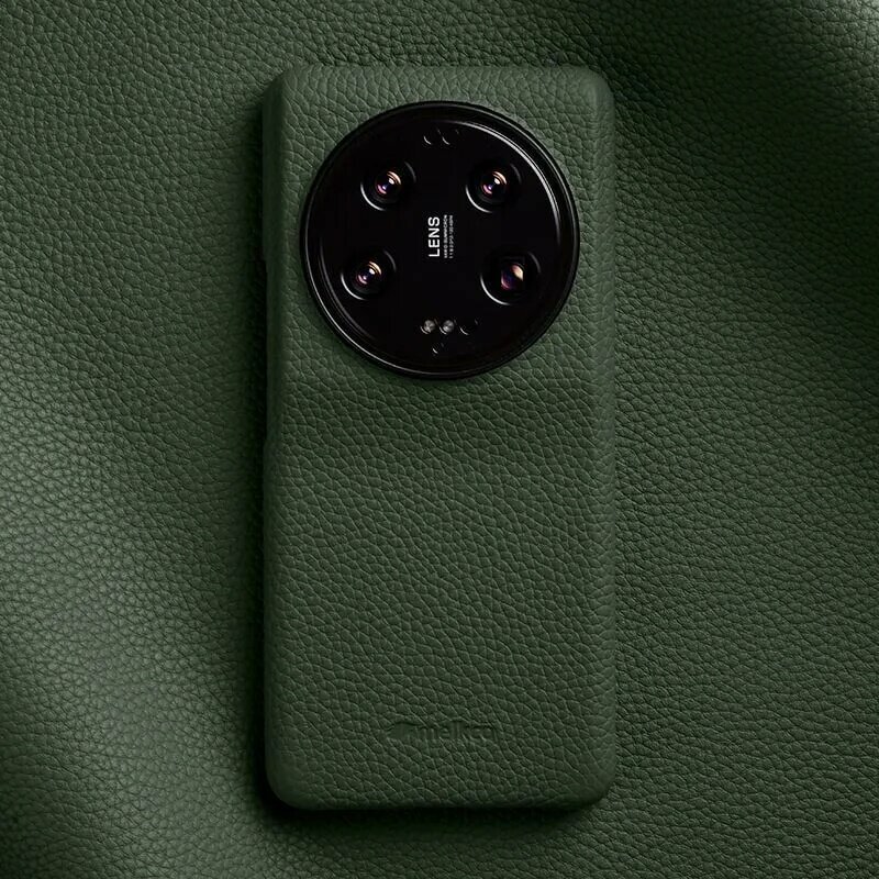 Чехол из натуральной воловьей кожи Melkco для Xiaomi Mi 13 Ultra Корпус телефона из ультратонких волокон, зеленый