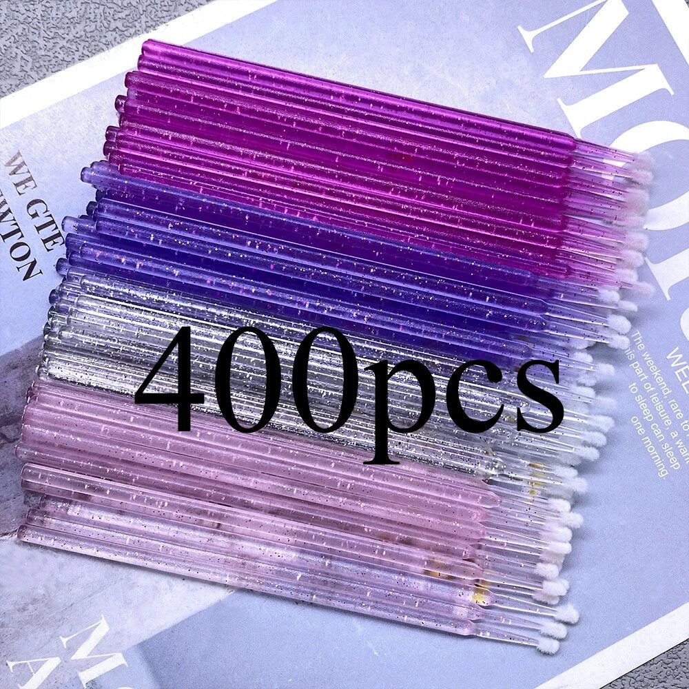 Микроаппликаторы для ресниц, 400 шт, цвета в ассортименте