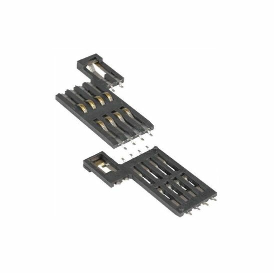 1 шт Коннектор SIM-карты S1-812 6 pin+2 17.5x 25.35 мм 6+2 контактов