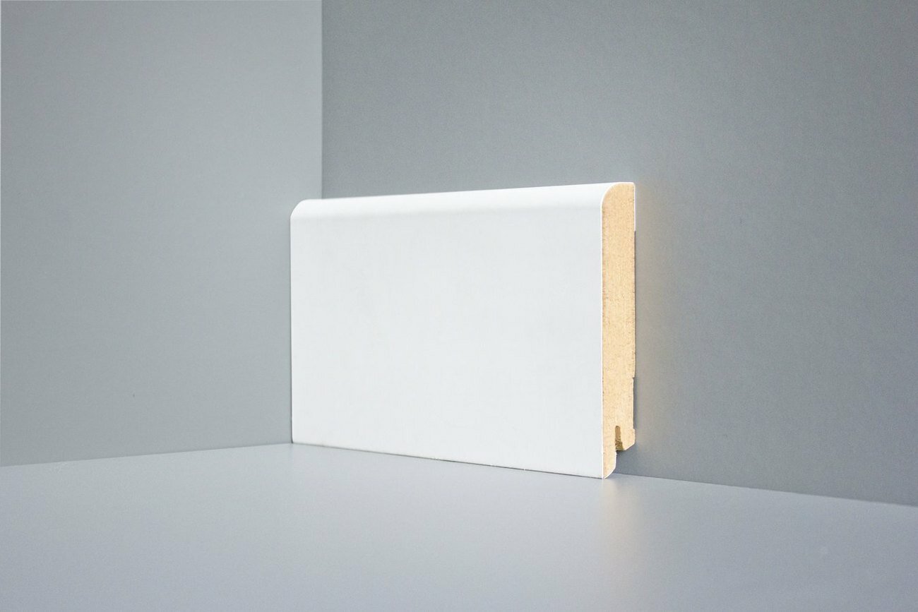 Плинтус МДФ Line White W 02 - 100