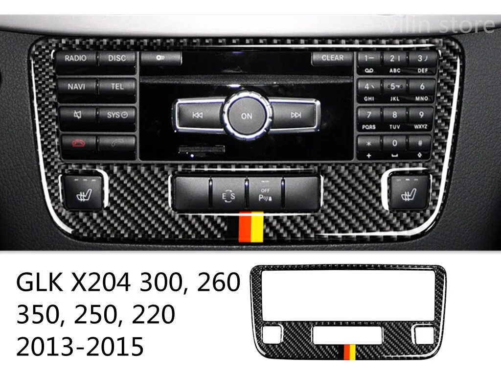Держатель стакана для Mercedes GLK X204 2013-2015, карбон, цвет: b