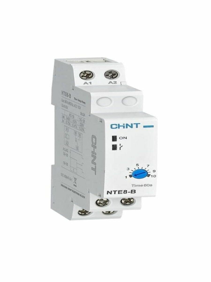 Реле времени NTE8-120B (задержка времени включения) 12-120с 1НО DC 24В (R) CHINT 258462