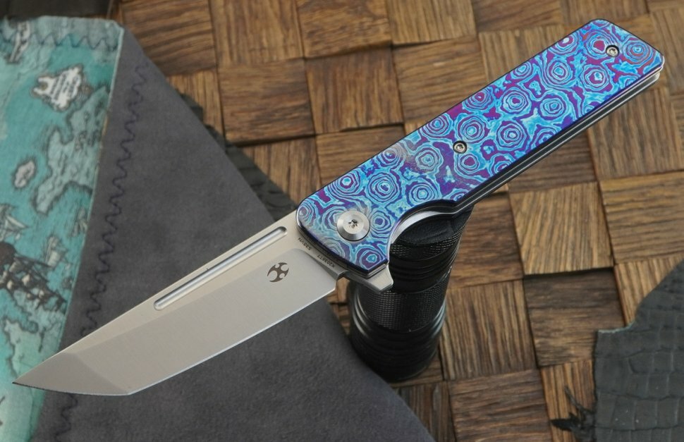 Складной нож Kansept Knives Anomaly, сталь CPM S35VN, танто, сатин, рукоять тимаскус
