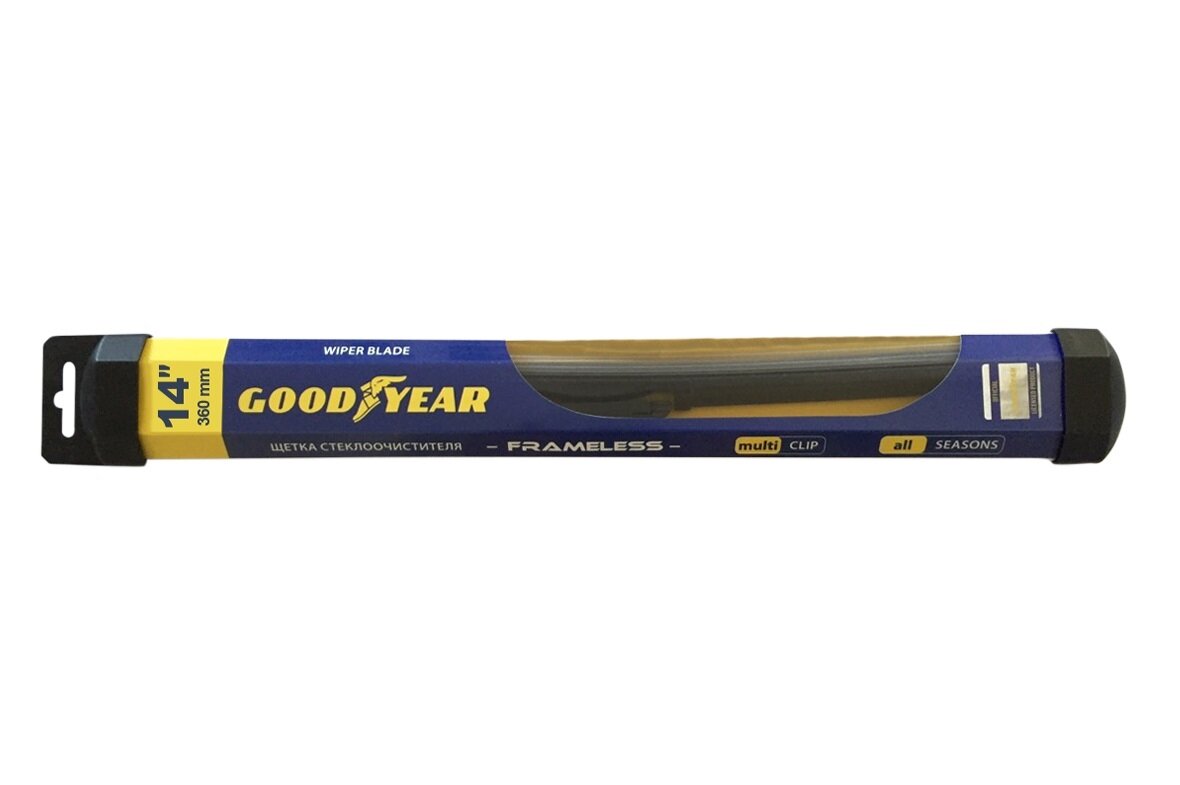 Щетка стеклоочистителя Goodyear Frameless Multi Clip 360 мм бескаркасная