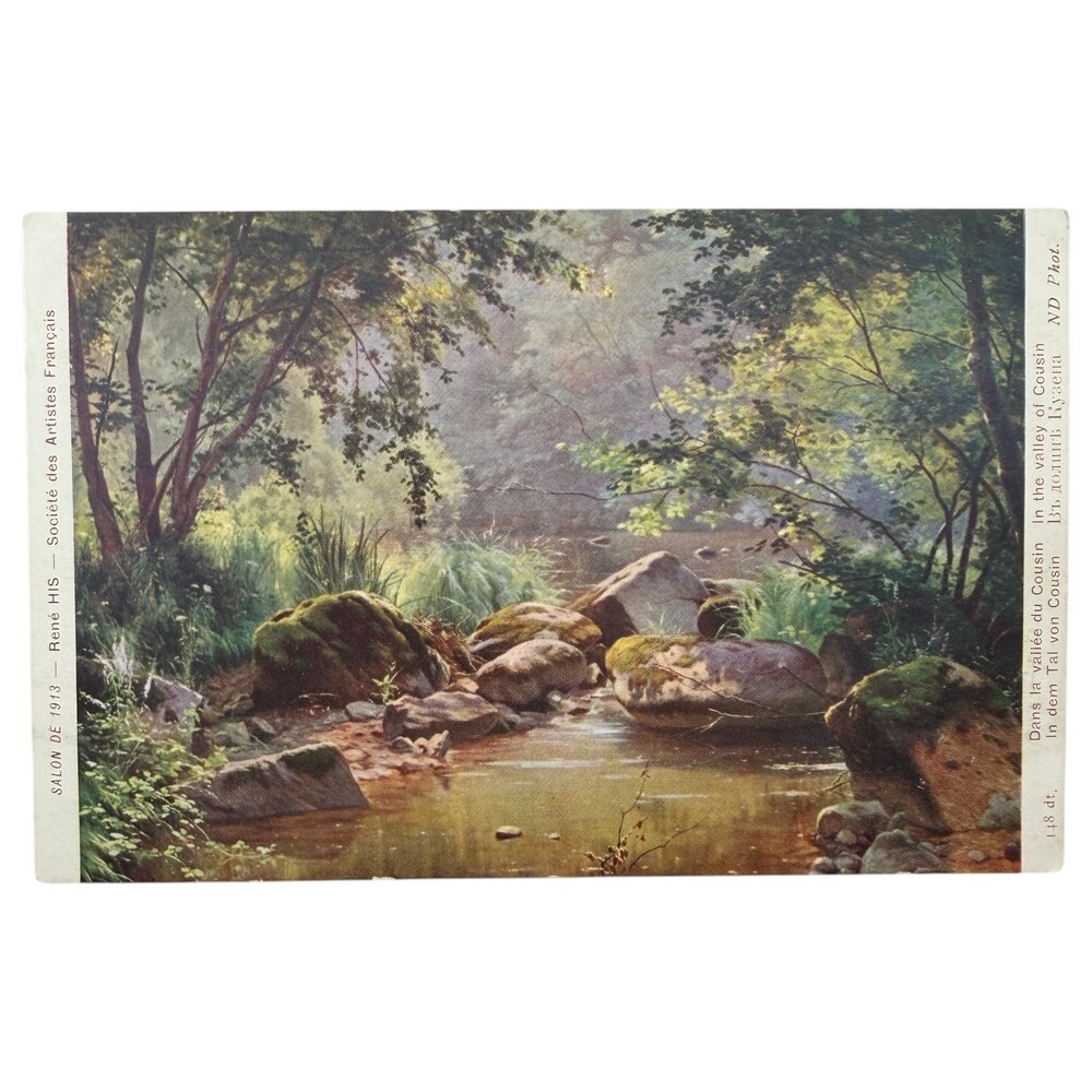 Почтовая открытка "В долине Кузена" 1905-1910 гг. Франция