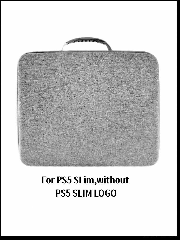 Дорожная сумка для хранения для консоли и геймпадов Sony PlayStation 5 Slim/PS5 Slim (Серый), Без LOGO